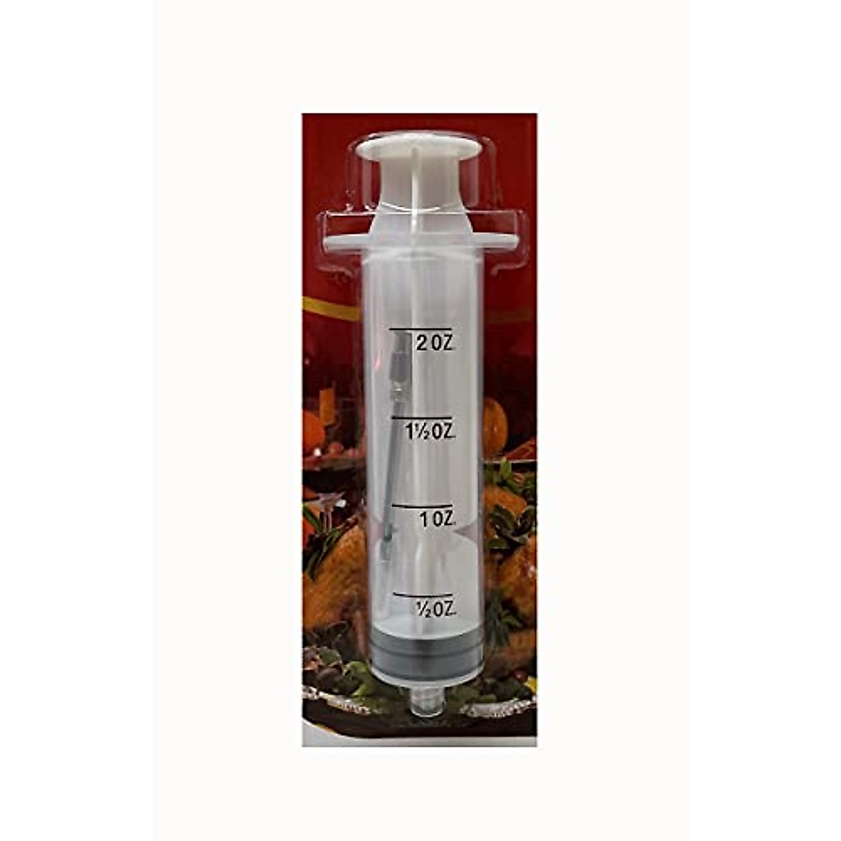 Large Meat Marinade Injector Syringe with 2 Ounce Capacity Barrel