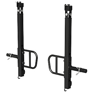 Mikolo Adjustable Lever Arms, Rated 600 LB Per Arm, Jammer Arms for 2'' x 2'' Power Cage Squat Rack