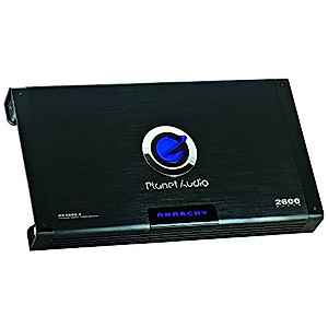 Planet Audio AC2600.2 Anarchy Series Car Audio Amplifier - 2600 High Output, 2 Channel, Class A/B, High/Low Level Inputs, High/Low Pass Crossover, Full Range, Hook Up To Stereo and Subwoofer