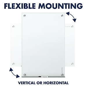 Quartet Non-Magnetic Glass Dry Erase White Board, 6' x 4' Whiteboard, Infinity Frameless Mounting, White Surface (G7248NMW)
