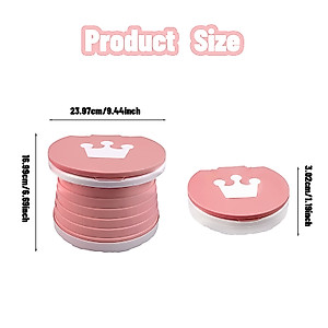 Kid Portable Potty Folding Toilet: Toddler Travel Potty Folding Toilet with 15Pcs Cleaning Bags Foldable Potty Seat for Car Camping Park - Portable Potty for Toddler Travel