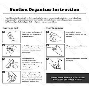 YOHOM 2Pcs SUS 304 Stainless Steel Vacuum Suction Cup Hooks Shower Holder - Removable Bathroom Shower Hook Suction Towel Rack and Kitchen Organizer for Towel Hook, Bathrobe and Loofah,Brushed Finish