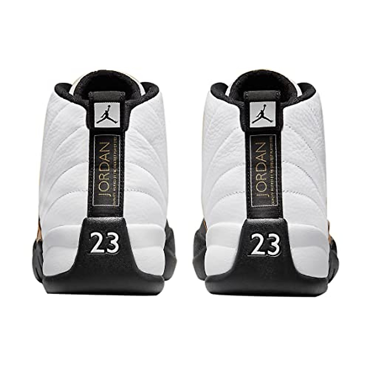 Nike Jordan Mens Air Jordan 12 Retro CT8013 170 Royalty Taxi - Size 10, White/Black-metallic Gold