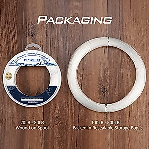 KastKing DuraBlend Monofilament Leader Line - Premium Saltwater Mono Leader Materials - Big Game Spool Size 120Yds/110M