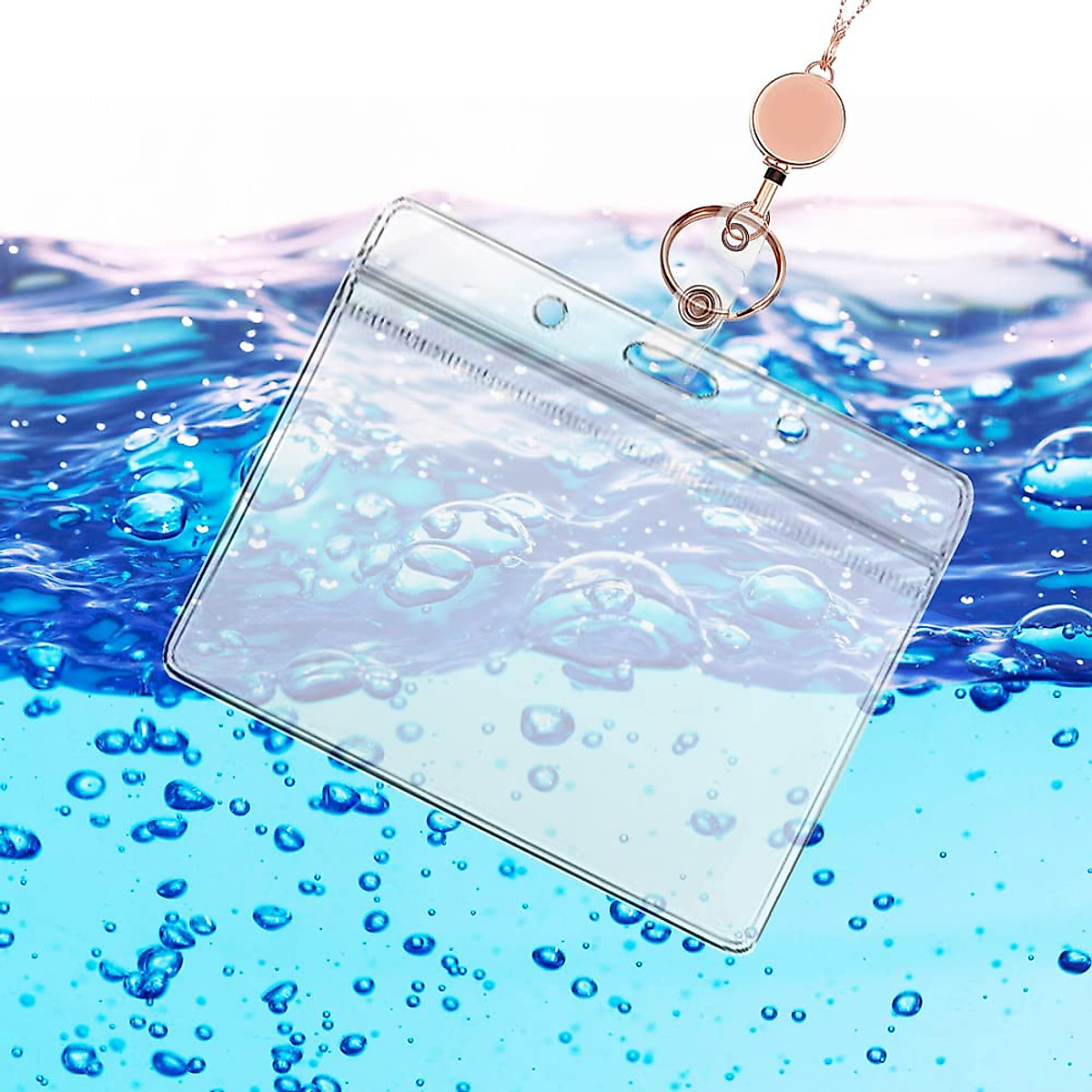 Lanyards for Id Badges, 3 Pack Badge Lanyard with 6 Pcs Badge Holder, Retractable Badge lanyards Id Holders for Girl Women Men (Black, Silver, Rose Gold)