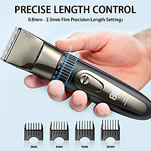 BESTRONG Luxury Cordless Hair Clippers for Men, Professional Hair Trimmer - Rechargeable High Capacity Battery, Clippers for Hair Cutting Home Barber Kit, Beard Trimmer with LED Display Waterproof