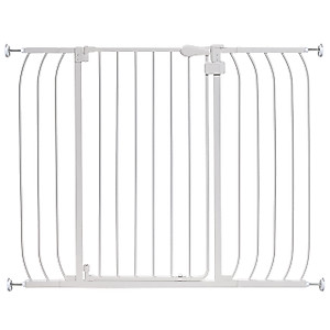 Summer Infant Multi-Use Extra Tall Walk-Thru Baby Gate, Metal, White Finish – 36” Tall, Fits Openings up to 29” to 48” Wide, Baby and Pet Gate for Doorways and Stairways