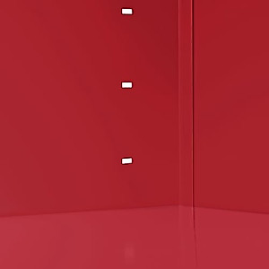 Sandusky BA40361872-01 5-Shelf Elite Series Wielded Bookcase with Adjustable Shelves, Open Display Bookshelf for Home, Office, 18"D x 36"W x 72"H, Red