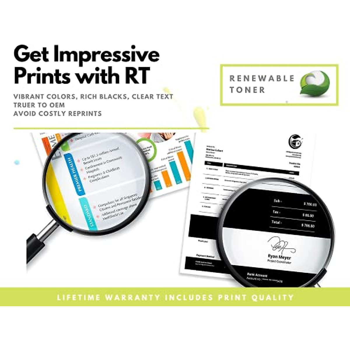 Renewable Toner 87A MICR Replacement for HP 87A 87X | HP Laser Printers M501 M506 MFP M527 | CF287A CF287X Magnetic Ink Check Printer Cartridge (Pack of 2)