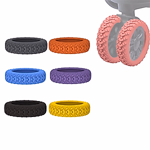 New Luggage Protection Covers, 8Pcs Luggage Compartment Wheel Protection Cover, Shock-proof Carry on Luggage Wheels Cover, Luggage Wheels Silent Protection Cover (8Pcs Orange)