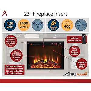 Ameriwood Home Barrow Creek Electric Fireplace TV Stand for TVs up to 60", Espre