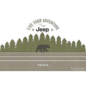 Tervis Traveler Jeep Live Your Adventure Triple Walled Insulated Tumbler Travel Cup Keeps Drinks Cold & Hot, 20oz, Stainless Steel