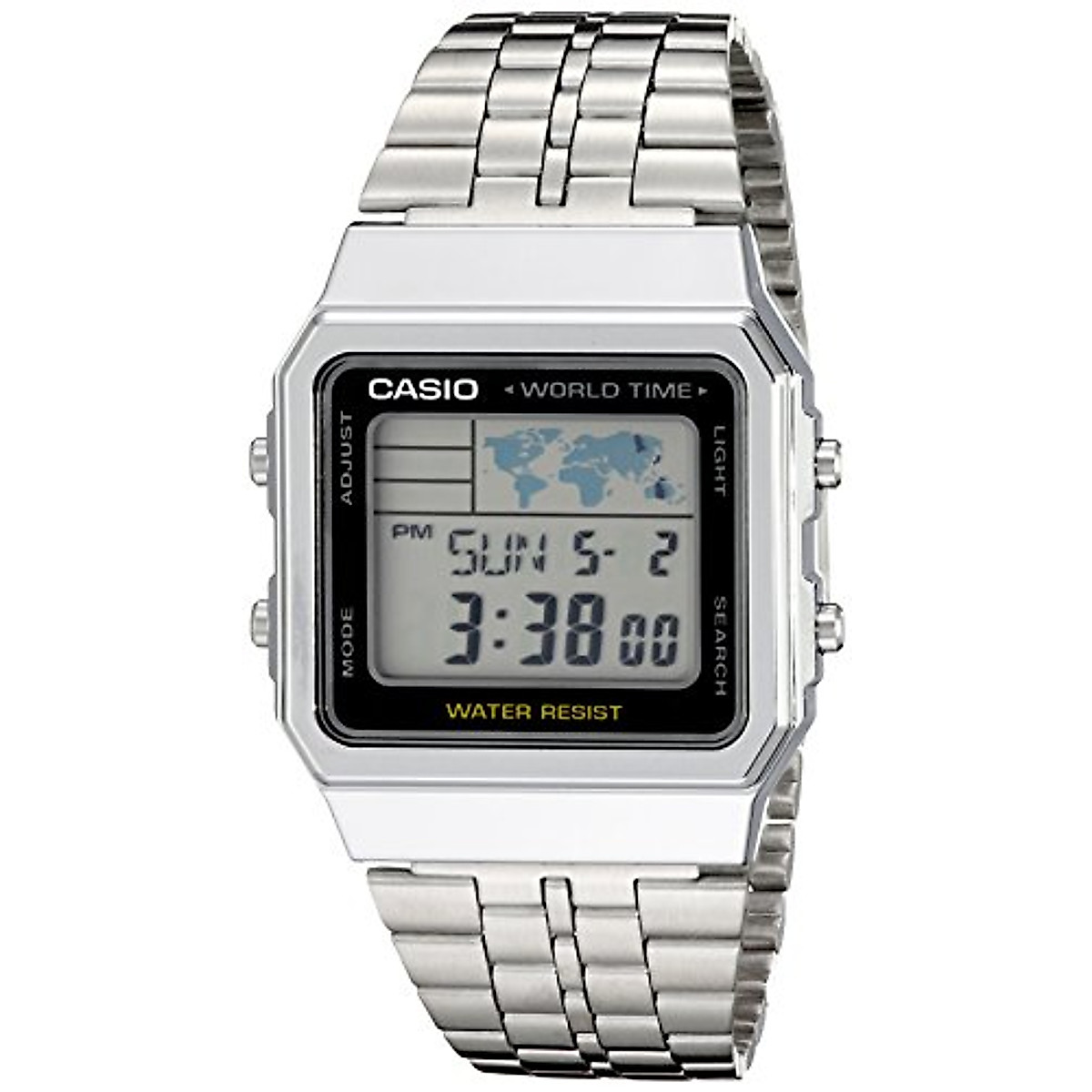 Casio Men's A500WA-1ACF Classic Silver-Tone Watch