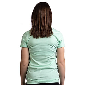 Ann Arbor T-shirt Co. Just a Girl who Loves Horses | Cute Girl Riding Rider V-Neck T-Shirt for Women-(Vneck,M) Mint