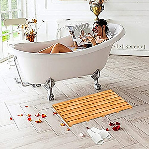 Domax Bathtub Caddy Tray and Bamboo Bath Mat