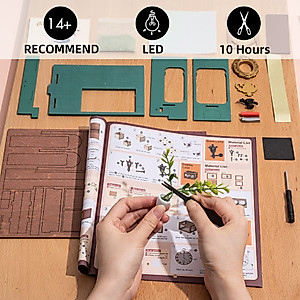 Rolife Tiny House DIY Kit for Adults and Kids-1:20 Miniature House Kit-DIY Miniature Dollhouse Kit-Hobbies for Women and Men-LED Halloween House Kits