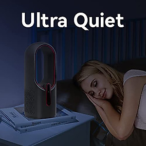 LOMMOL Desk Fan, 11.8 Inch Bladeless Fan Mini Office Fan, USB Table Fan With Comfy Wind, Desk Fan Small Quiet with 3 speeds Touch Control for Office Bedroom Dorm Workday Companion