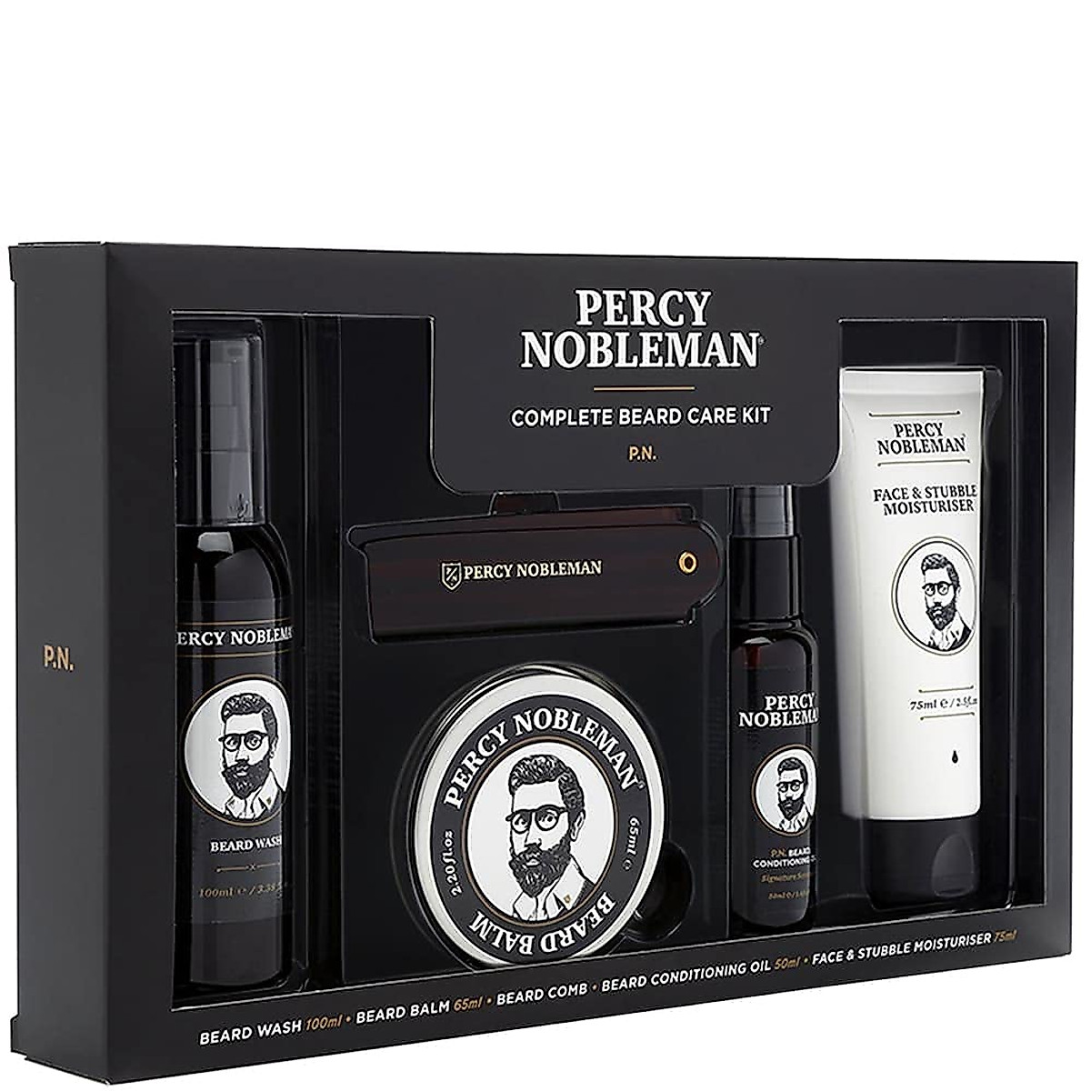 Complete Beard Care Kit by Percy Nobleman. A Beard Grooming Kit Giftset