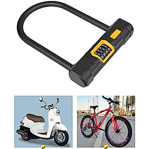 XIXIDIAN Bicycle U Lock Anti-Theft Bike Password Lock Heavy Duty Combination U Lock Bike Lock