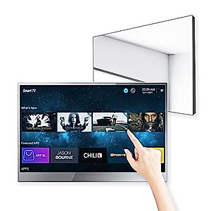 Soulaca 22 inches Touchscreen Smart Mirror Bathroom TV LED Android 11 ATSC Tuner WiFi Bluetooth Advertising Android 2023 Model