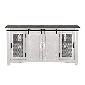 Martin Svensson Home Hampton TV Stand, White Stain with Grey Stain Top