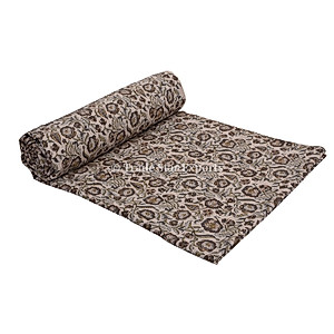 Trade Star 3 Yard Hand Block Print Fabric 100% Cotton Natural Fabric for Dressmaking Indian Ethnic Running Sewing Fabric for Crafting for Home Decor (Pattern 20)