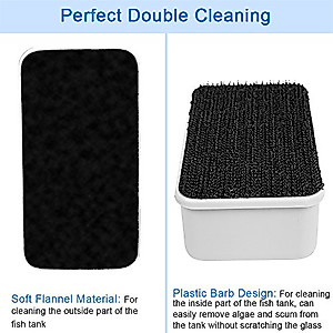 DaToo Aquarium Cleaner Fish Tank Glass Cleaner Algae Cleaner Scraper Magnetic Scrubber Algae Clean Brush, 2 Pcs, 1 Yr Warranty