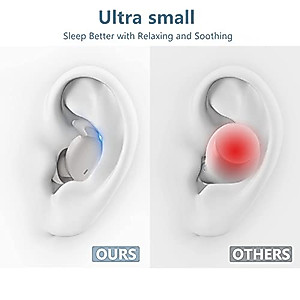Omidyi True Wireless Sleep Earbuds, Noise Cancelling Earbuds for Sleep, Ultra Small and Skin-Soft Silicone Bluetooth Headphones in-Ear Specifically to Help You Fall Asleep Faster and Sleep Better
