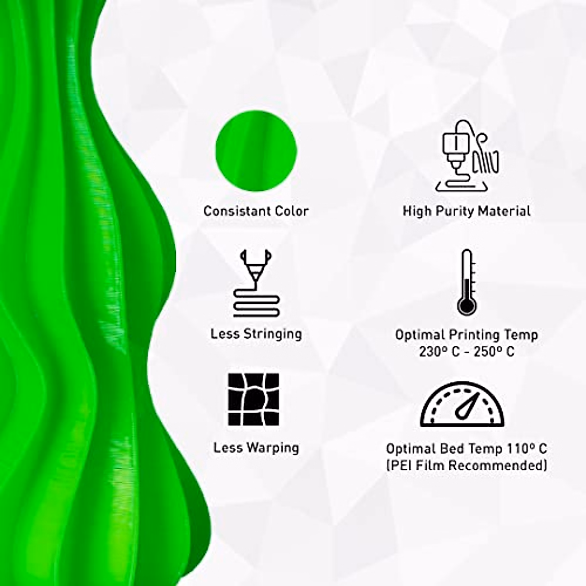 ABS 3D Filament 1.75mm Diameter - No Tangle, No Clogging & Good Impact Resistance - Voron Red -1kg
