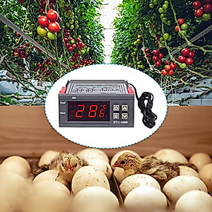 2pcs STC-1000 Digital Temperature Controller DC 12V 10A Digital LED Temperature Controller Thermostat Control Switch 2 Relay Output Cooling Heating and NTC Sensor Probe