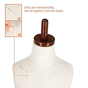 Bonnlo Upgraded Kid Dress Form, 5-6 years old, 7-8 years old, Toddler Mannequin Torse with Adjustable Rubber Wood Stand for Dress Jewelry Display (5-6 years old)