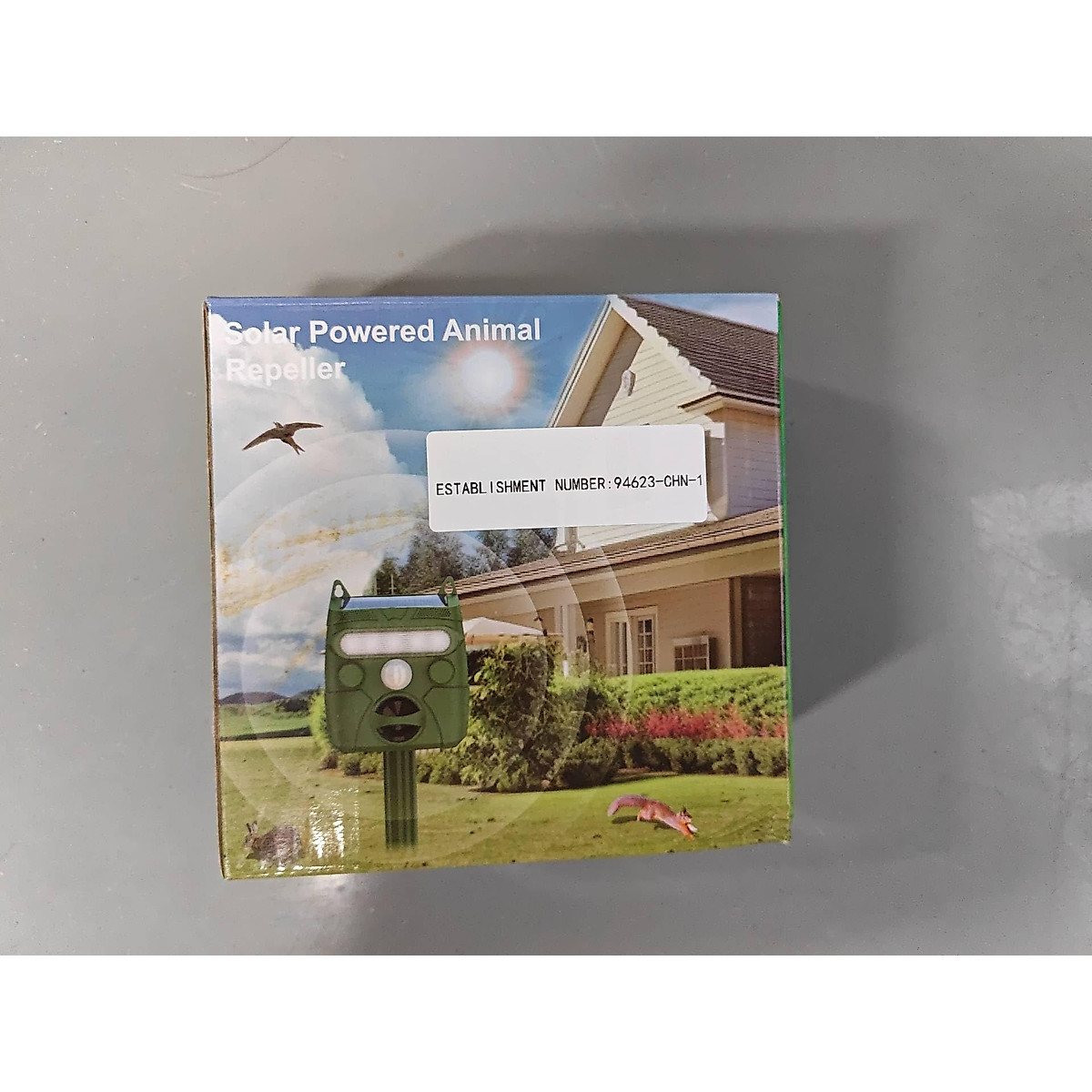 2 Pcs Solar Ultrasonic Animal Repellent 2024 Deer Repellent Devices with Flash Light Motion Sensor Alarm for Cat Squirrel Dog Raccoon Skunk Deer Rabbit, Safe Cat Deterrent Outdoor for Lawn Yard