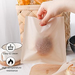 VGOODALL 6PCS Reusable Toaster Bags, Non Stick Sandwich Bags Heat Resistant Oven Bags Easy to Clean for Grilled Cheese