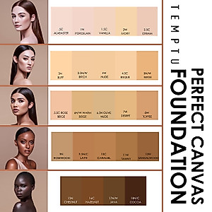 Temptu Perfect Canvas Hydra Lock Airbrush Foundation Starter Set, Fair/Light, 0.25 Fl Oz (Pack of 6)