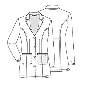 HeartSoul Womens Break On Through Lab-solutely Fabulous 34" Medical Lab Coat, White, Medium US