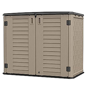 KINYING Metal Laminate Shelving for 26 Cu.ft Horizontal Storage Shed, One Shelf to Hold 44 lbs, 46 in * 13 in, One Piece in The Package with 4 Screws, 11LBS