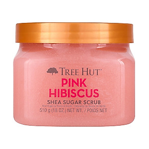 Tree Hut Pink Hibiscus Shea Sugar Scrub | Exfoliating Body Scrub Removes Dead, Dry Skin for a Soft & Hydrated Feel | Nourishing Essential Body Care | 18 fl oz.