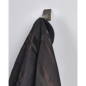 BHANMAGE Coat Towel Hook Wall Mounted Aluminum Single Robe Hanger Heavy Duty 3 Pack for Home Bathroom Kitchen Office (Nickel)