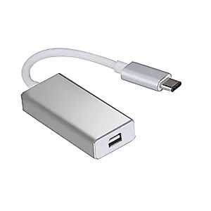 Jiali USB-C Converter Adapter Cable 10cm USB-C/Type-C 3.1 to Mini Display Adapter Cable, for MacBook 12 inch, Chromebook Pixel 2015, Nokia N1 Tablet PC(Silver) (Color : Silver)