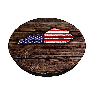 Vintage Kentucky American Flag State Map Design PopSockets PopGrip: Swappable Grip for Phones & Tablets