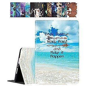 iPad Mini 6 Case, iPad Mini 2021 6th Generation Case Auto Sleep/Wake Multi-Angle Stand for iPad Mini 6th Gen 8.3 Inch , Stay Positive Work Hard Make It Happen Arrow Print