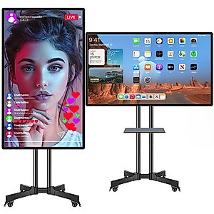 Smart Board, 43 Inch JYXOIHUB Interactive Whiteboard, Electronic Whiteboard, Screen Mirroring from Android and iOS for Live Streaming, for Advertising Display and Classroom (Board Only)