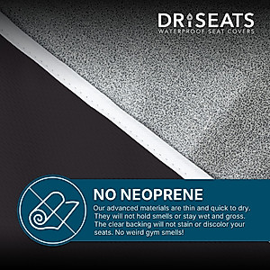 Dri Seats Waterproof Car Seat Cover – Premium Sweat Towel with Slip Resistant Backing for Front Seats in Cars, Trucks, SUVs – Universal Seat Liner, Easy Install, Machine Washable, Breathable– Black XL