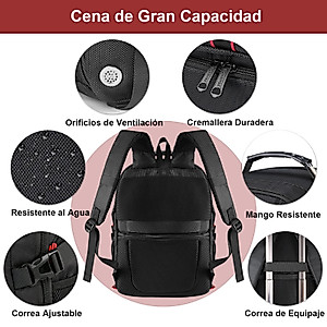 Gym Backpack with Shoe Compartment, Large Travel Backpack for Men Women Airline Approved, 17 Inch Laptop Backpack with USB Charging Port Anti Theft College School Computer Bag Business Work, Black