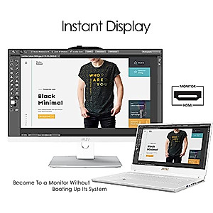 MSI Modern AM242TP AIO Desktop, 23.8" FHD Touchscreen, Intel Core i7-1165G7, 16GB Memory, 512GB SSD, WiFi 6, BT 5.1, FHD Webcam, White, Windows 10 Home (11M-487US)