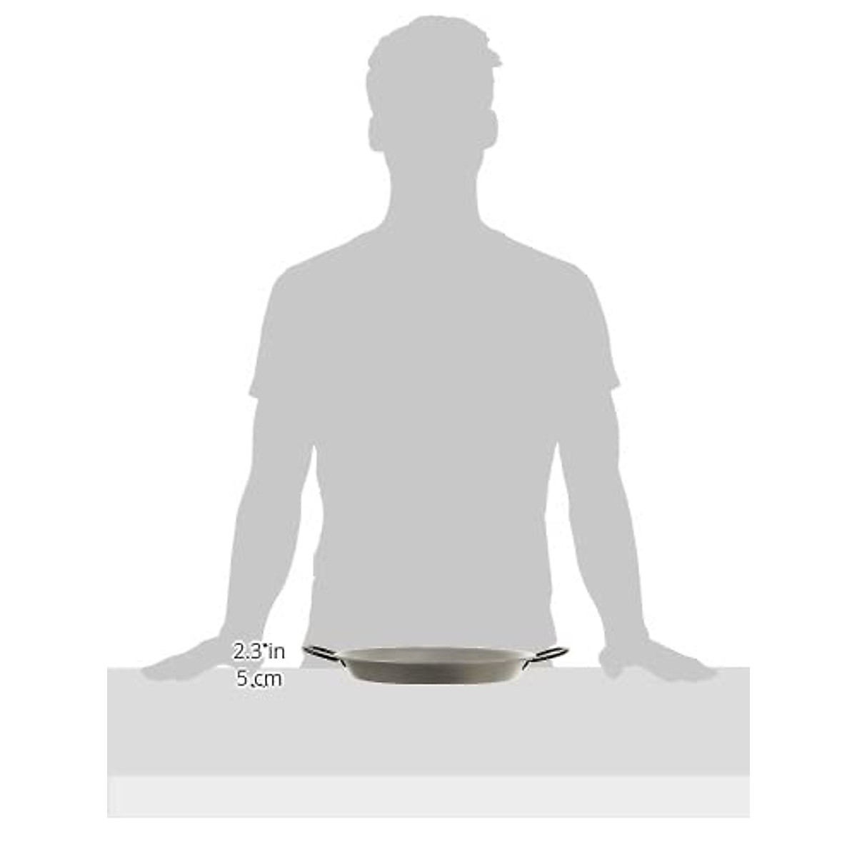 Vaello La Valenciana Polished Steel Valencian Paella Pan, 30 cm, 30cm, Silver