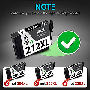Smart Ink Remanufactured Ink Cartridge Replacement for Epson 212 Ink Cartridges 212XL T212 XL to use with Workforce WF-2830 WF-2850 XP-4100 XP-4105 (Black & Cyan/Magenta/Yellow 4 Combo Pack)