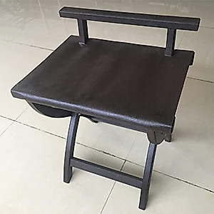 HAVMAK Guest Room Luggage Rack, Folding Suitcase Stand Luggage Rack, Folding with Back Curve Leg Luggage Rack Suitcase Stand Wooden Luggage Rack for Hotel Room (Color : Brown, Size : 60x45x67.5cm)