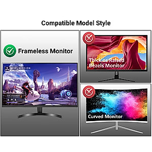 FILMEXT [2023 Upgrade 24 Inch Computer Privacy Screen Filter for 16:9 All-in-One Desktop/Frameless Monitor-Removable Blue Light UV Blocking Privacy Shield for Thin Bezel Computer