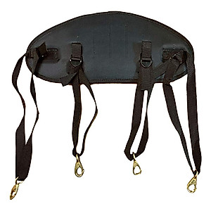 Pactrade Marine Adjustable Straps Black Padded Kayak Back Canoe Backrest Support Comfy Cushion Sit On Top Fishing Brass Clips Canoeing Kayaking Rafting Rest Pad Antiskid (2)